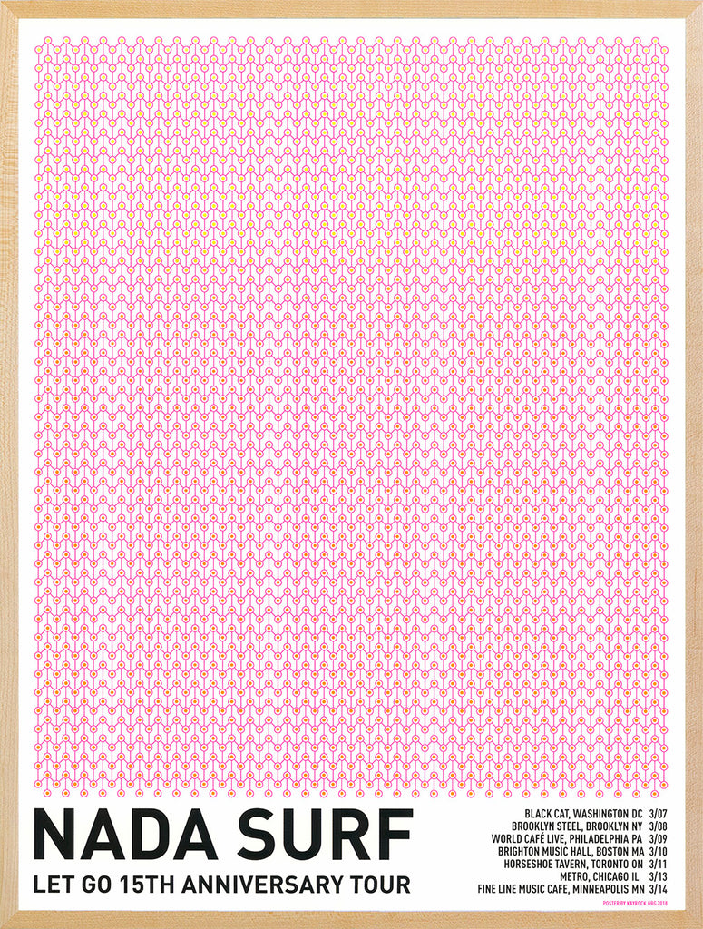 Nada Surf Let Go Tour Poster March 2018 – Kayrock Screenprinting