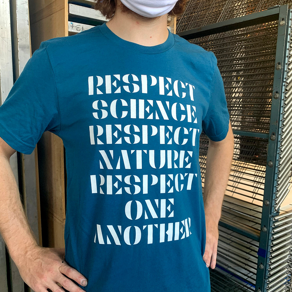 Respect Shirt Blue – Kayrock Screenprinting